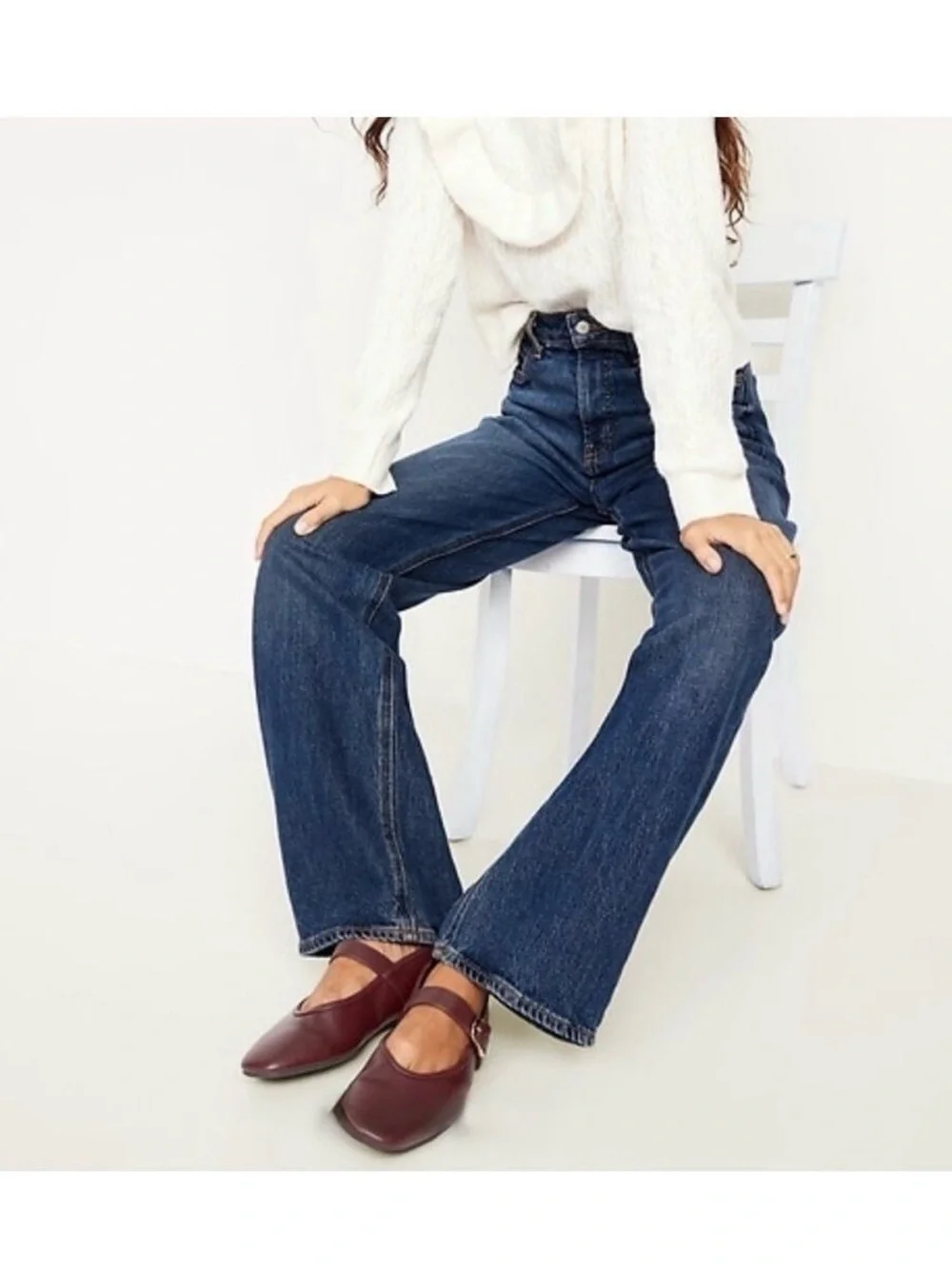 Old Navy | Shoes | Old Navy Merlot Mary Jane Ballet Flats Gold Buckle ...
